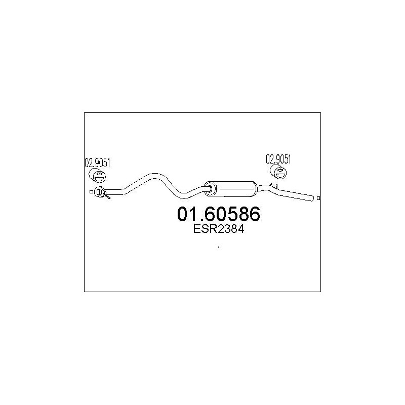 Silencieux arrière MTS 01.60586 | MonPetitMécano